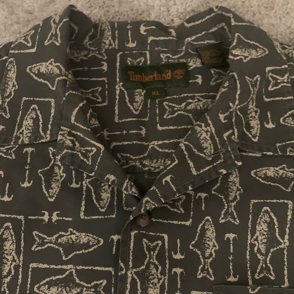 Timberland | Shirts | Timberland Ss All Cotton Fish Camp Shirt | Poshmark